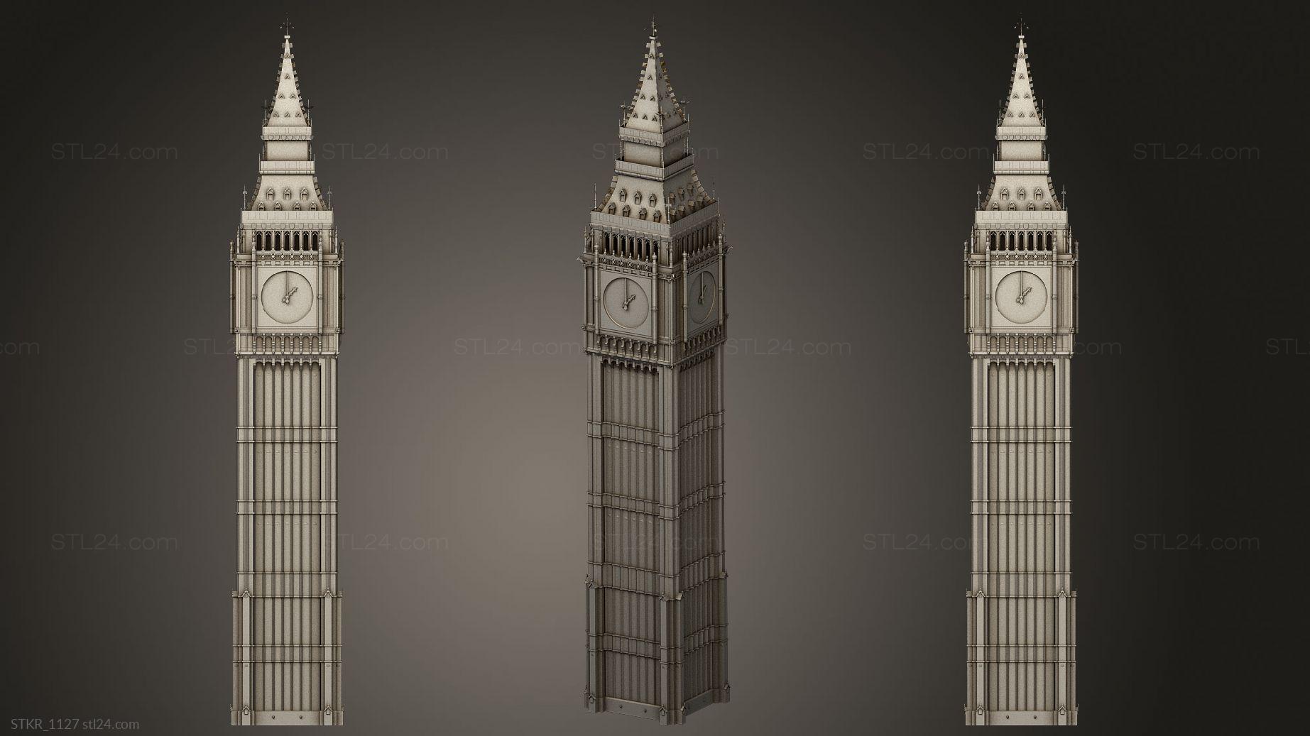 Miscellaneous figurines and statues - Big Ben, STKR_1127. 3D stl model ...